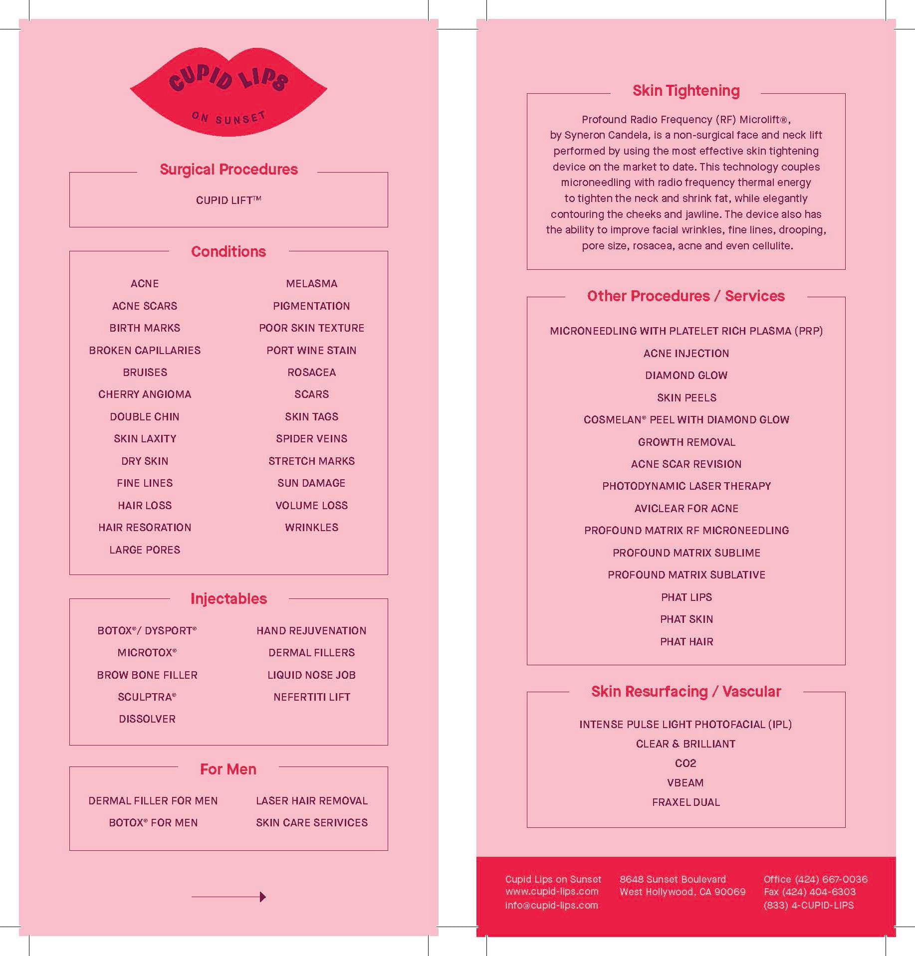 Los Angeles Face & Skin Cosmetic Procedures | West Hollywood – CUPID LIPS™